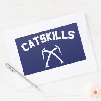 Catskills Ice Climbing Rectangular Sticker | Zazzle