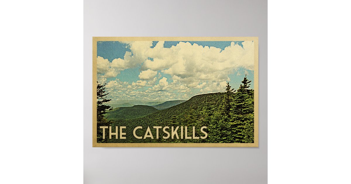 Catskills Poster - Mountains Vintage Travel Print | Zazzle