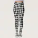 Catstooth Black and White Houndstooth Pattern Leggings | Zazzle