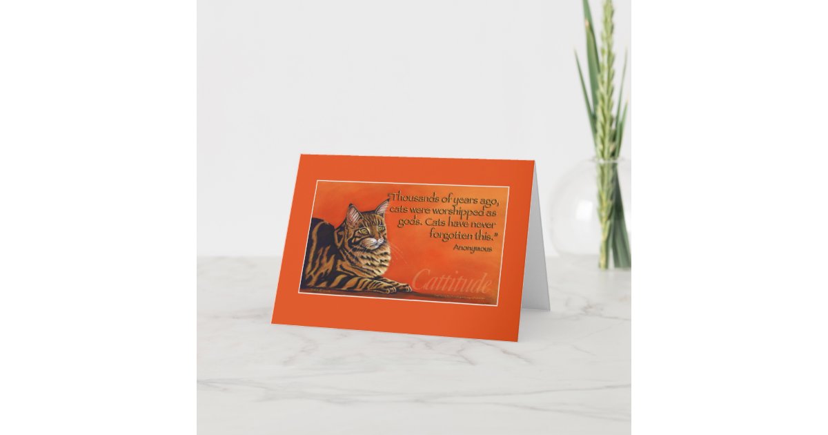 Cattitude Card | Zazzle
