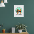 Cattitude Funny Cat Pun Poster | Zazzle