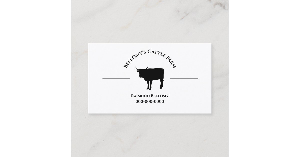 Cattle Business Card | Zazzle