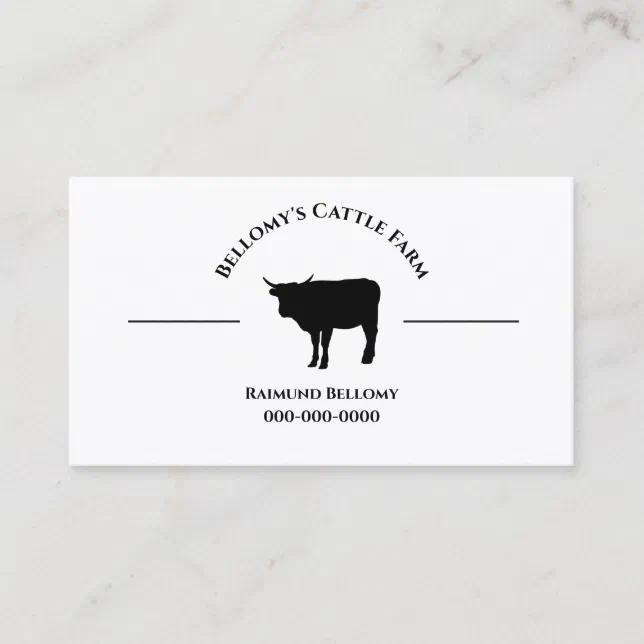 Cattle Business Card | Zazzle
