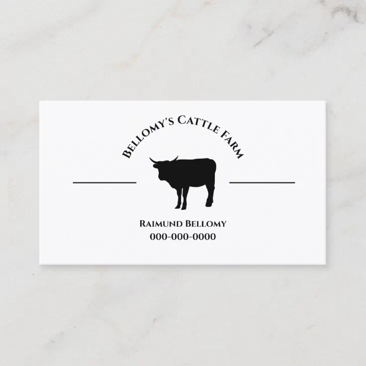 Cattle Business Card | Zazzle