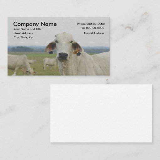 Cattle Dairy Farmer Business Card | Zazzle