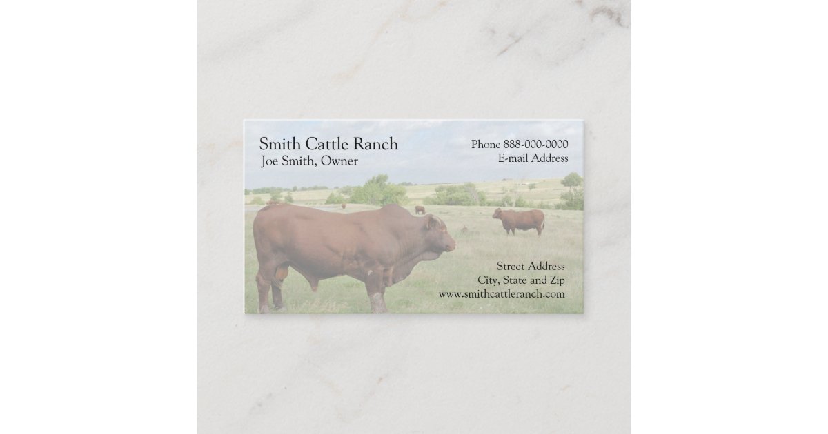 Cattle Dairy Farmer Business Card | Zazzle.com