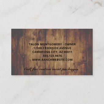 Cattle Farming Beef Ranch Farm Business Card | Zazzle