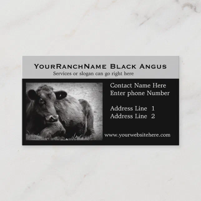 Cattle Ranch or Beef Related Business Cards | Zazzle