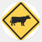 No Dairy Symbol Dairy Free Allergy Warning Classic Round Sticker ...