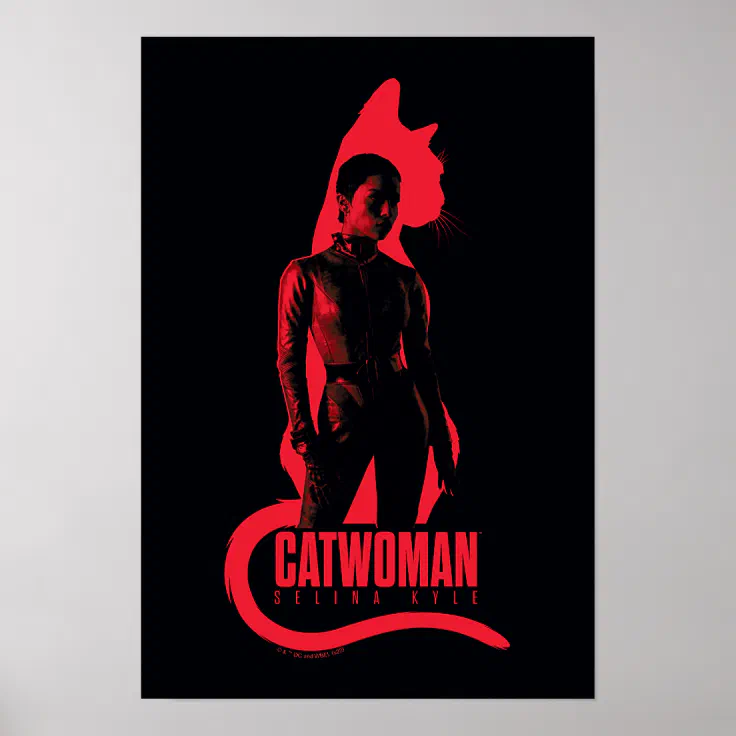 Catwoman Selina Kyle Cat Silhouette Poster | Zazzle