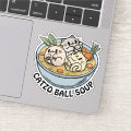 Catzo Ball Soup Custom-Cut Vinyl Sticker | Zazzle