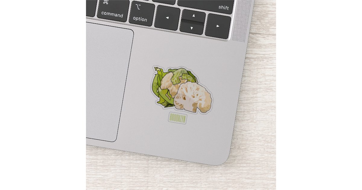 Cauliflower cartoon illustration sticker | Zazzle