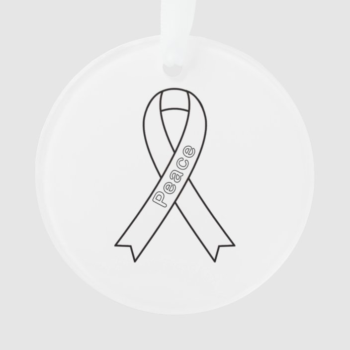 Cause Ribbon Peace Ornament | Zazzle.com