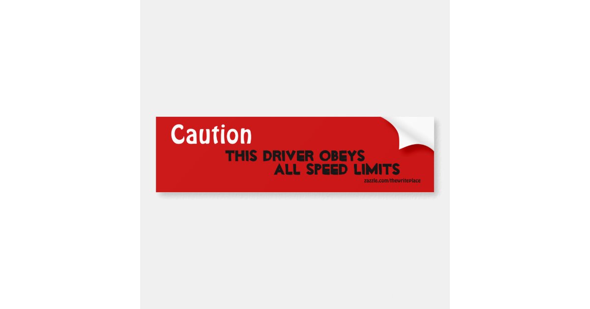 Caution accident bumper stickers | Zazzle