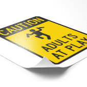 Caution Adults at Play Photo Print | Zazzle