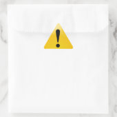 Caution Alert Yellow Triangle Sticker | Zazzle