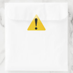 Caution Alert Yellow Triangle Sticker | Zazzle