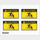 Caution: Attacking Fish Rectangular Sticker | Zazzle