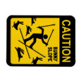 CAUTION: Bunny Slope - Humorous Ski Warning Sign Magnet | Zazzle
