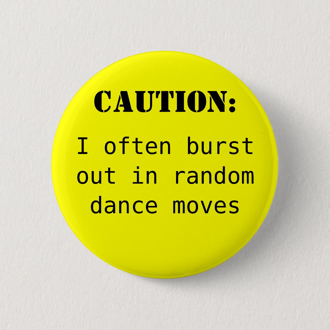 Caution: Button | Zazzle