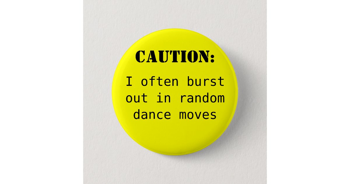 Caution: Button | Zazzle