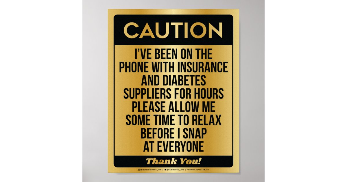 Caution [Digitized Gold] Poster | Zazzle