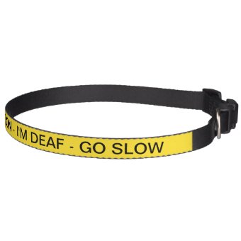 Caution Dog Collar for Deaf Dogs Alert Public | Zazzle