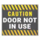 Caution door not in use sign sticker | Zazzle