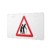 CAUTION Elderly People - UK Traffic Sign License Plate | Zazzle