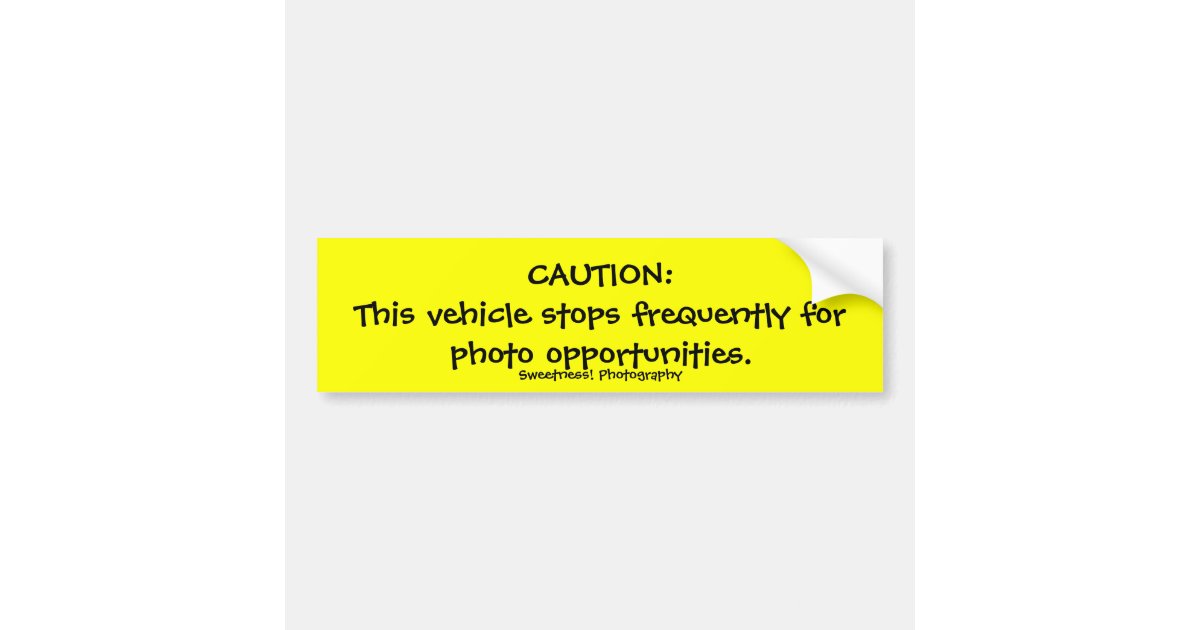 Caution, Frequent Stops Bumper Sticker | Zazzle