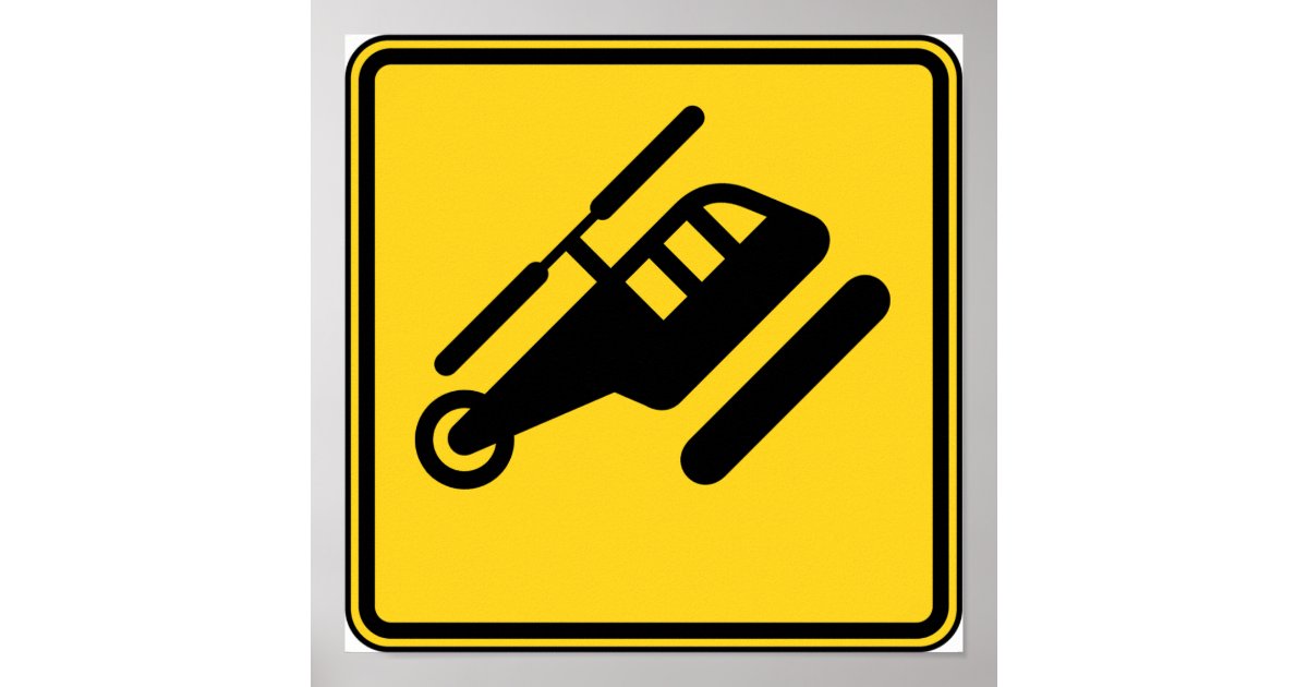 Caution Helicopter Sign | Zazzle