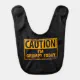 CAUTION I'm Grumpy Today - Rusty Metal Danger Sign Bib | Zazzle