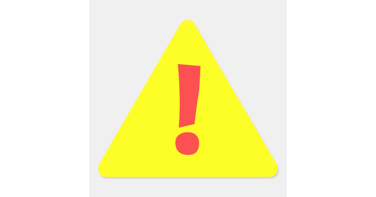 Caution Labels Triangle Stickers | Zazzle.com