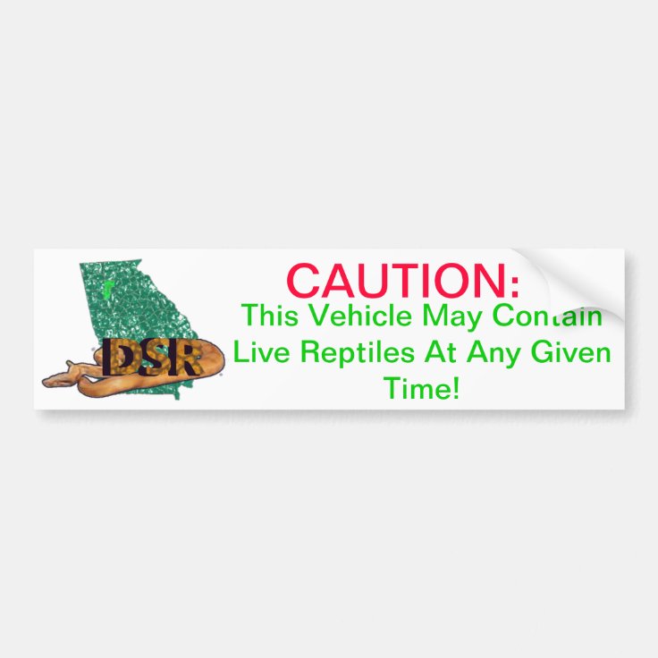 Caution Live Snakes Bumper Sticker | Zazzle
