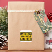 Caution May Contain Alcohol Sign Sticker | Zazzle