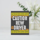 Caution New Driver Newly Licensed Driving Postcard | Zazzle