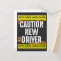 Caution New Driver Newly Licensed Driving Postcard | Zazzle
