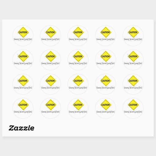 Caution Nursing Student Losing mind Classic Round Sticker | Zazzle