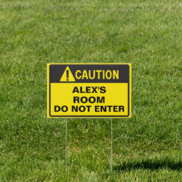 Caution Room Sign | Zazzle