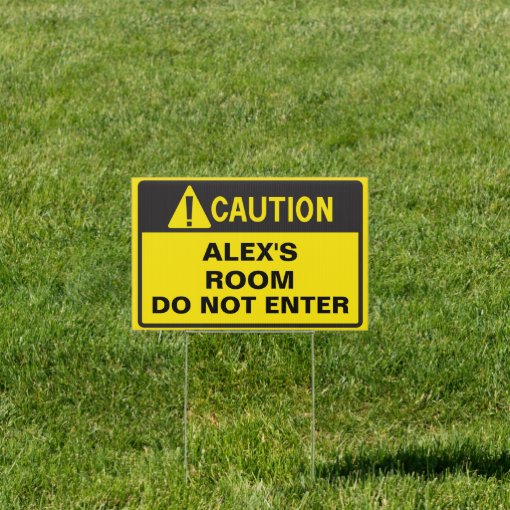 Caution Room Sign | Zazzle