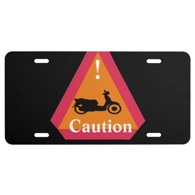 Caution Scooter License Plate | Zazzle