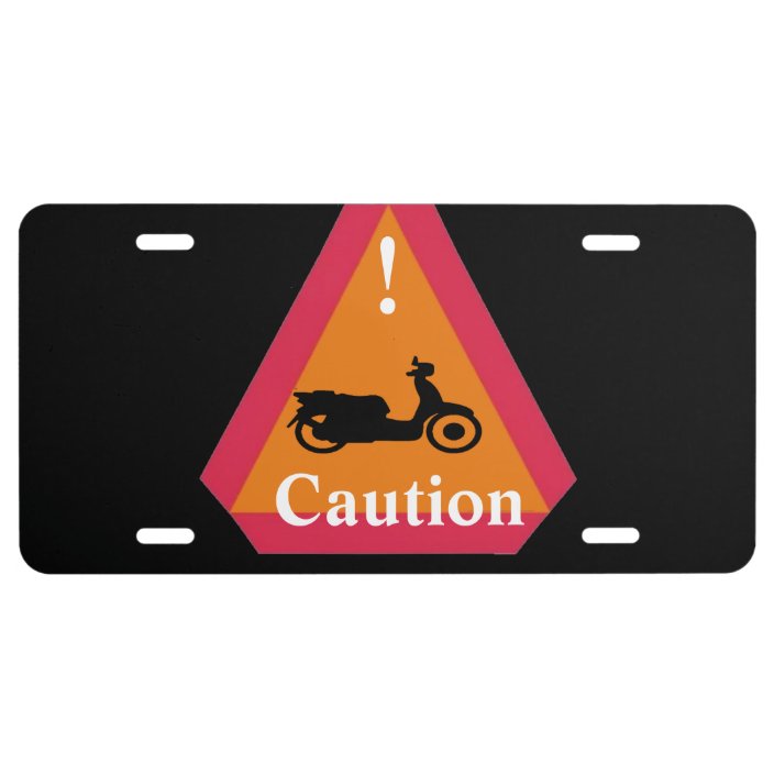 Caution Scooter License Plate | Zazzle.com