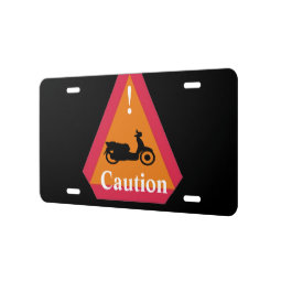 Caution Scooter License Plate | Zazzle