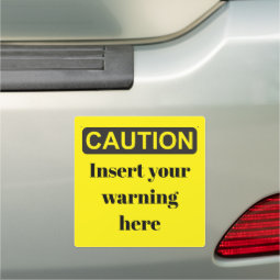 Caution sign DIY warning yellow black | Zazzle