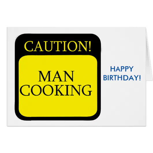 Caution sign for Birthday greeting card | Zazzle