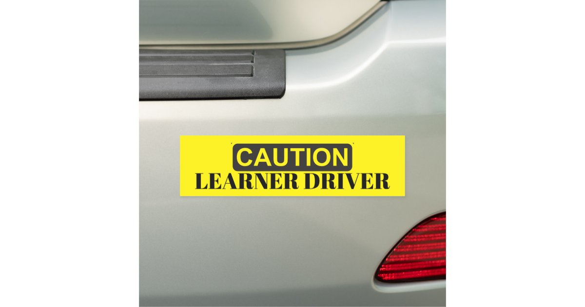 Caution sign | Learner Driver warning yellow black | Zazzle