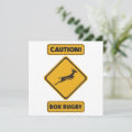 Caution - SpringBoks Crossing Invitation | Zazzle
