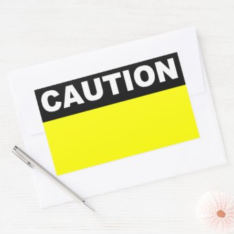 Caution Sticker Template | Zazzle