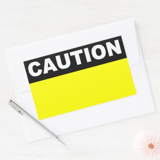Caution Sticker Template | Zazzle