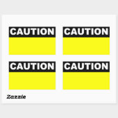 Caution Sticker Template | Zazzle